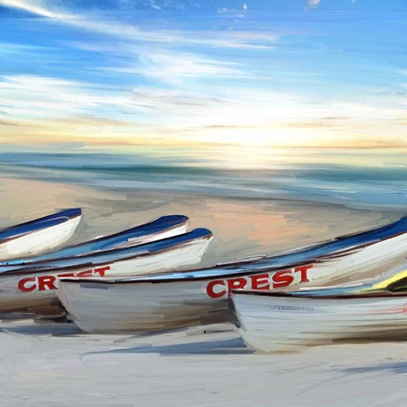 Crest Rowing Boats on Jersey Shore