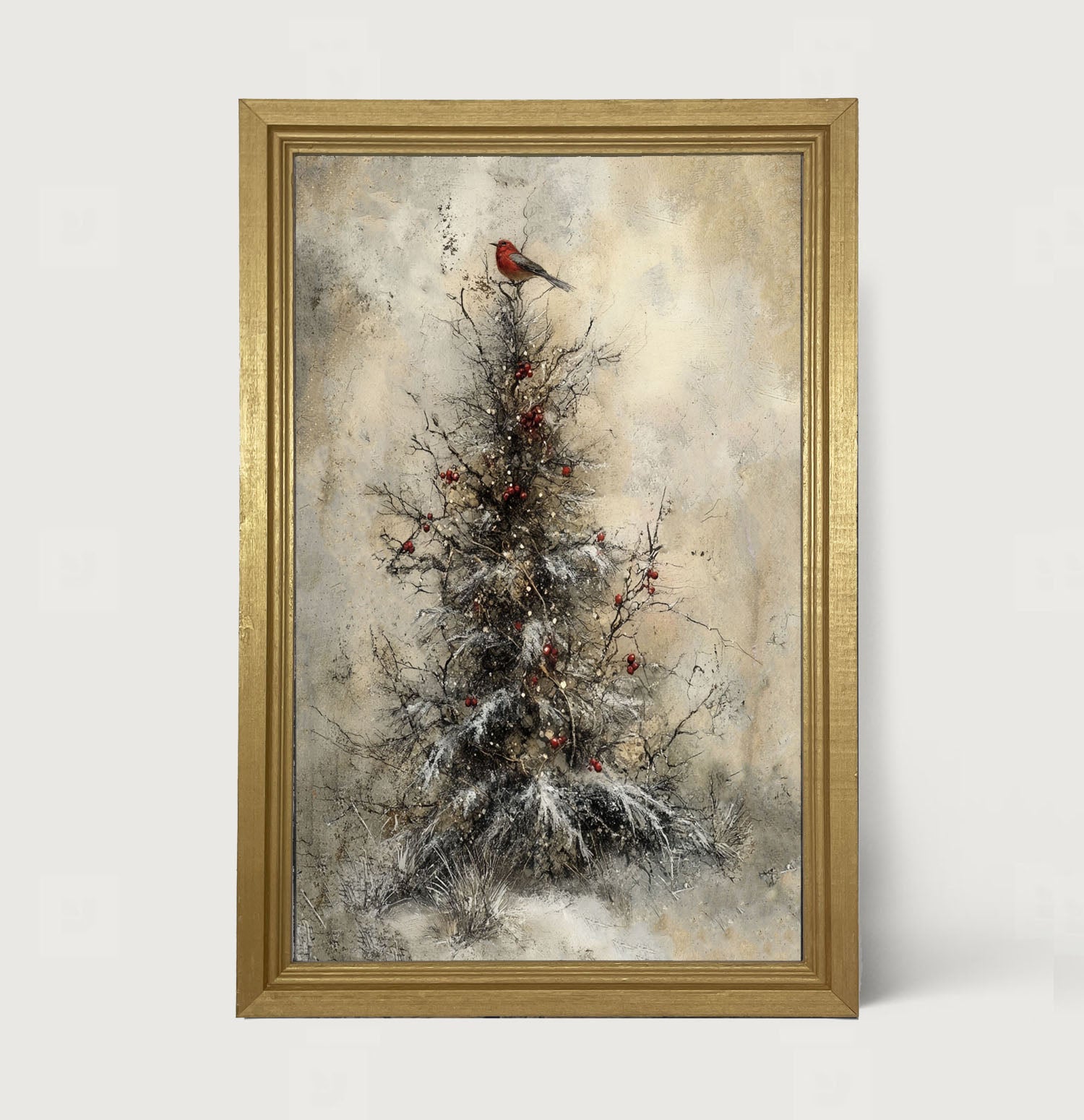 Christmas Cardinal - Framed Art