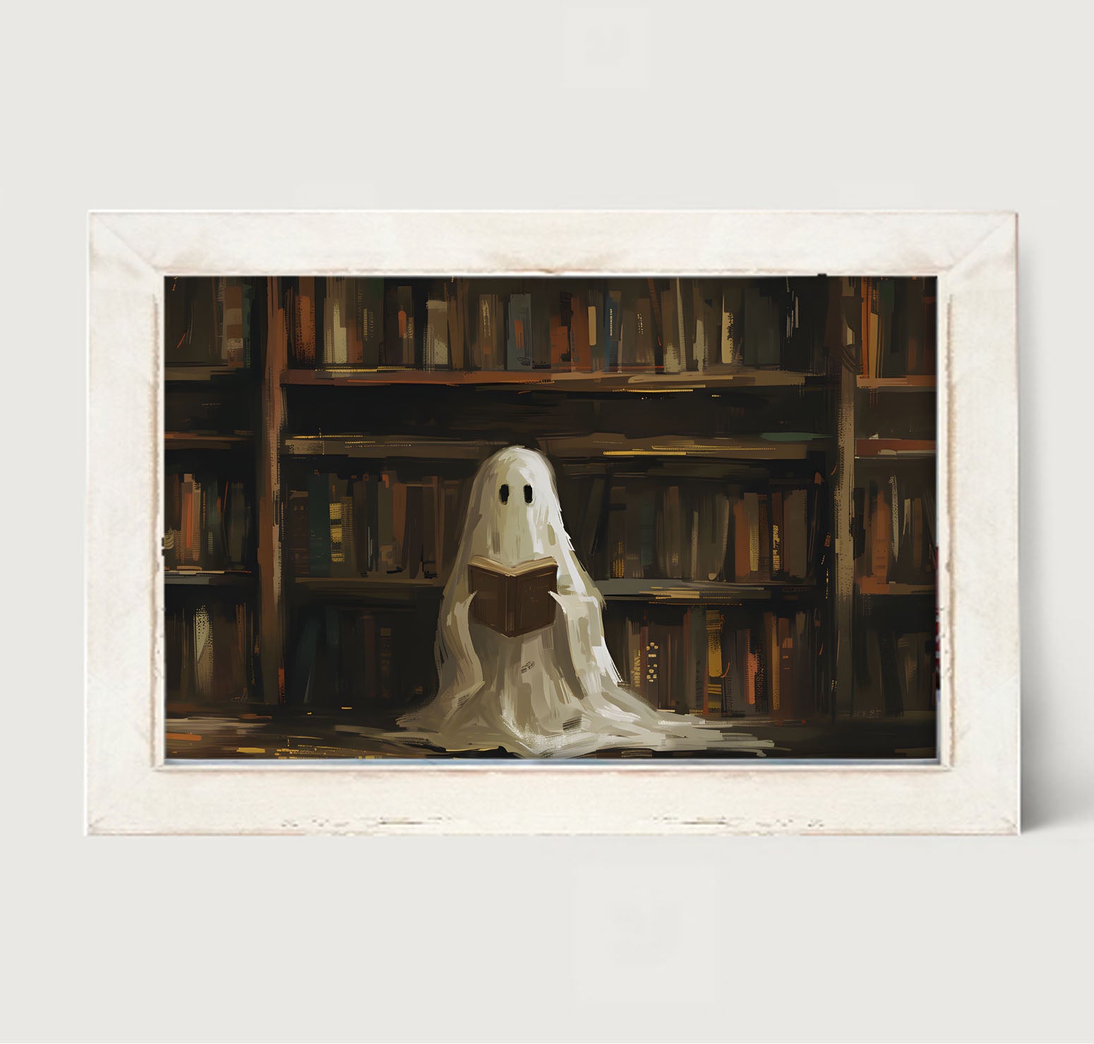 Library Ghost - Framed art
