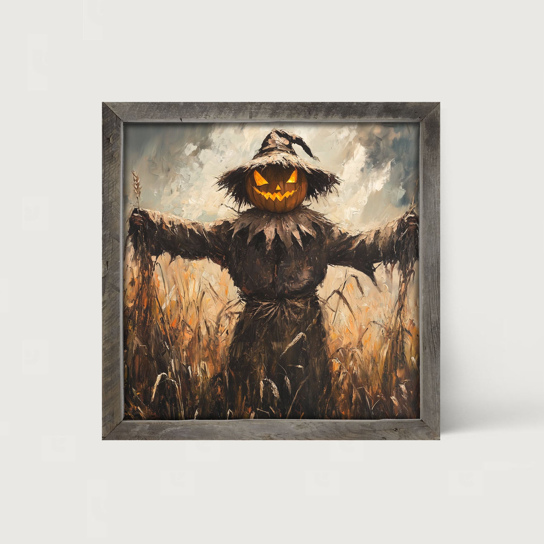 Halloween Scarecrow - Framed art